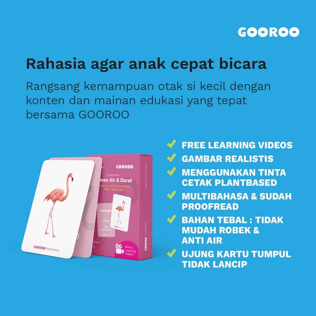 Jual GOOROO by Kalale Flash Card Warna Gambar Huruf dan Angka Mainan ...