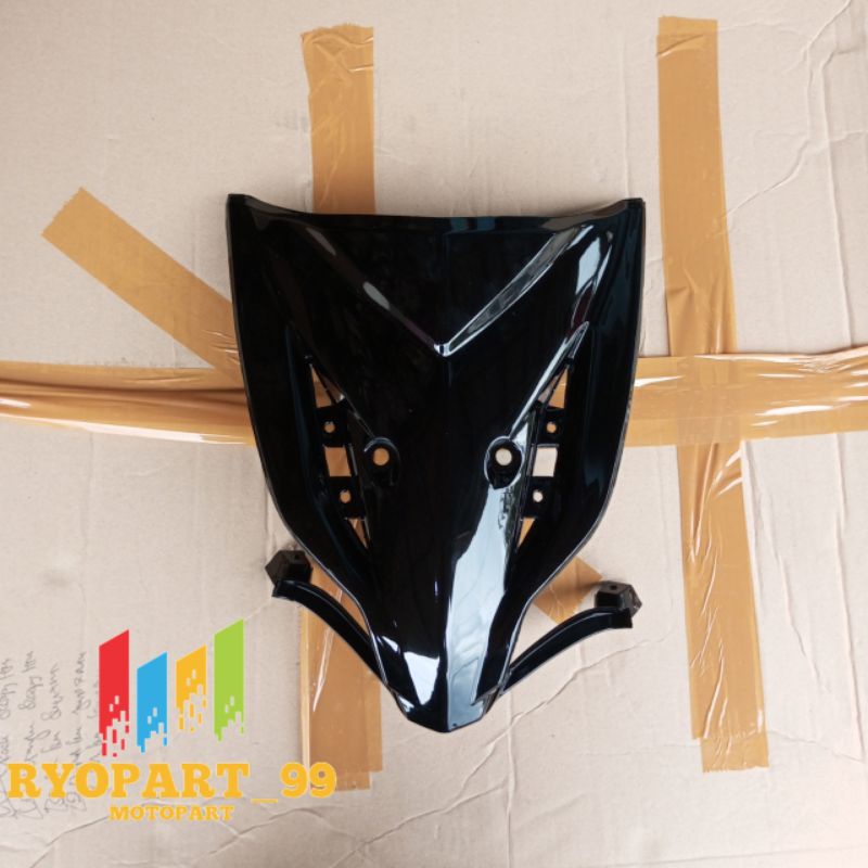 Jual cover front panel tameng depan new Supra x 125 fi hitam | Shopee ...