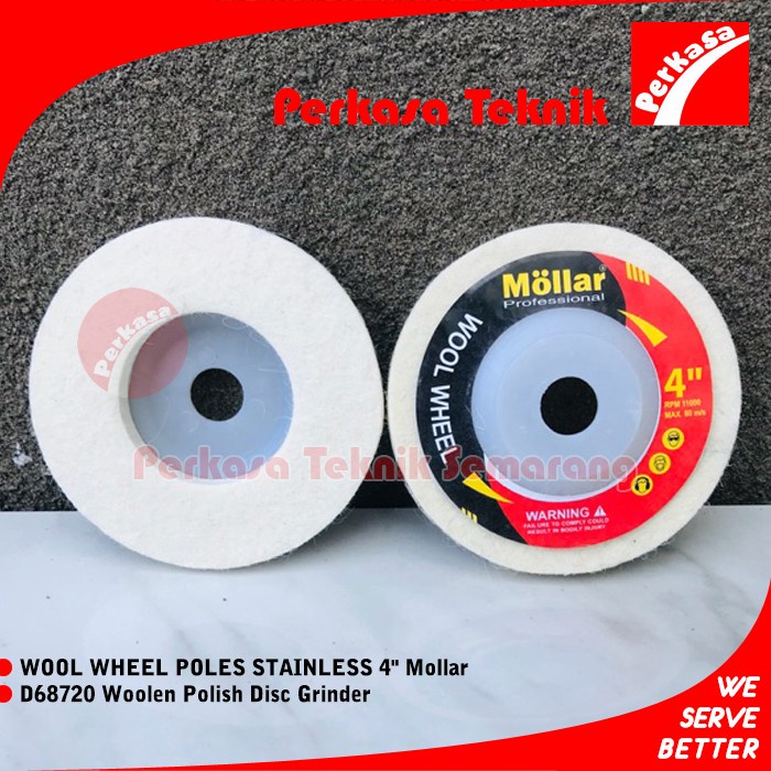 Jual wool polish 4" Mollar gerinda wool poles stainless spon putih ...