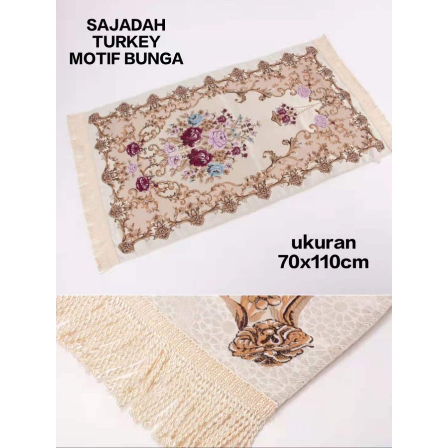 Jual sajadah turki turkey prayer rug bahan premium sajadah motif label ...