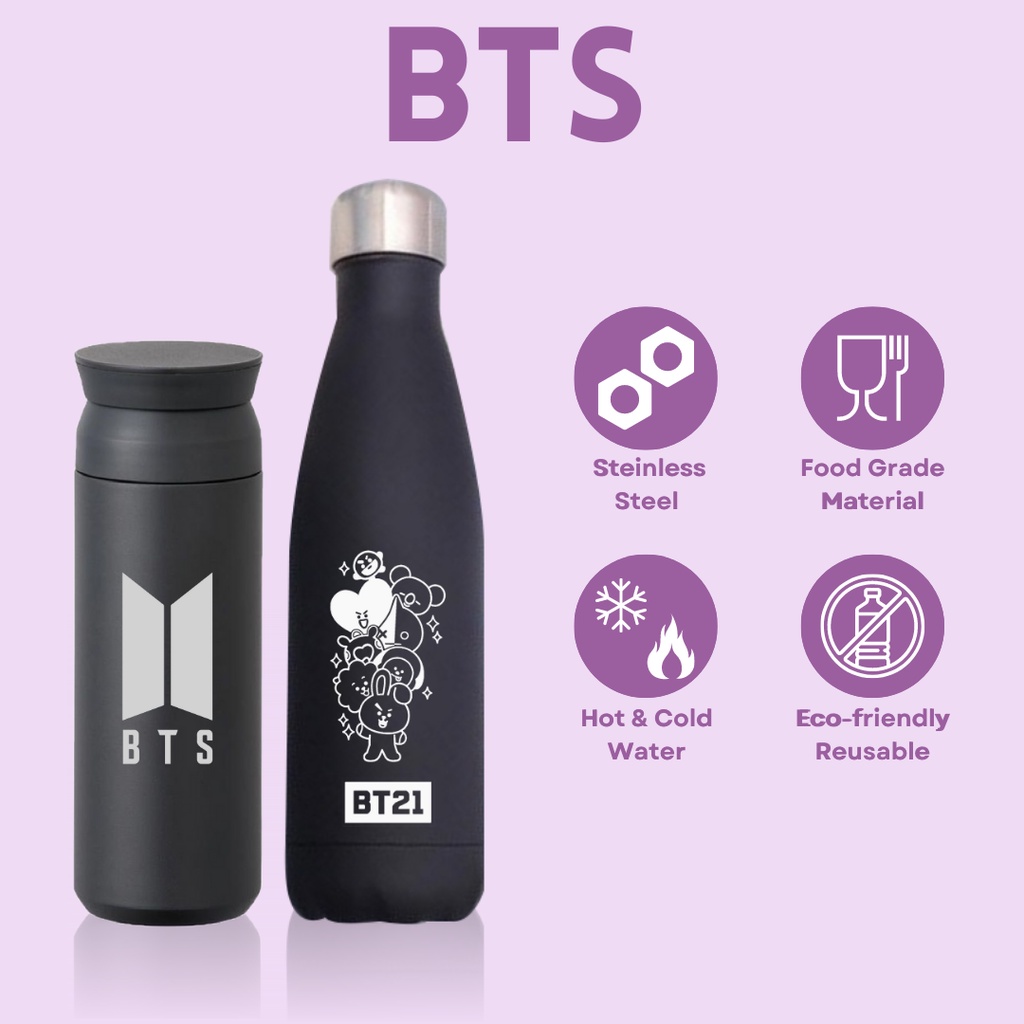 Jual BTS - TUMBLER TERMOS CUSTOM DESAIN LOGO BTS BT12 | Shopee Indonesia