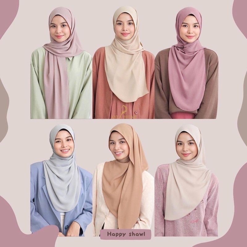 Jual Hijab Pashmina Oval Curve Shawl Malay Ceruty Babydoll Premium | Shopee Indonesia