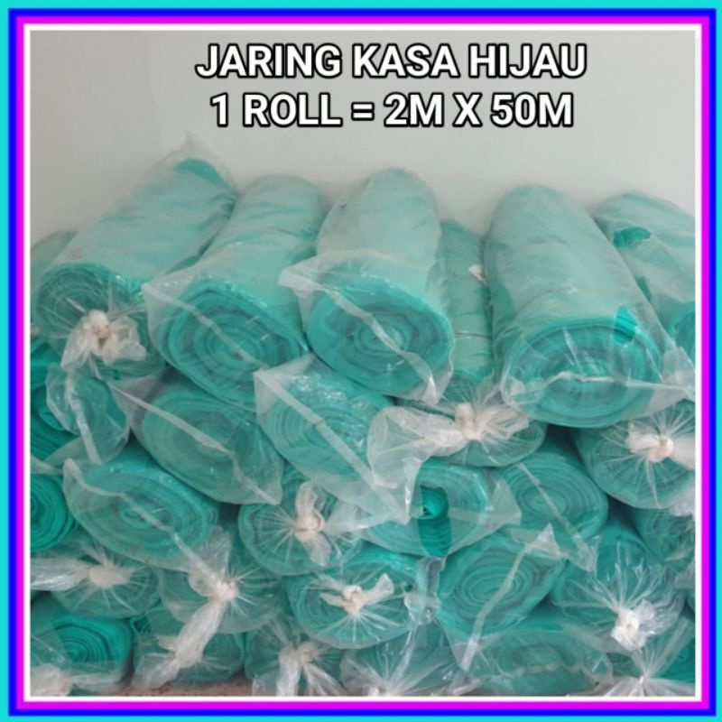 Jual Jaring kasa hijau 1roll 2mx50m/Insect Net/Jaring Pengaman Proyek ...