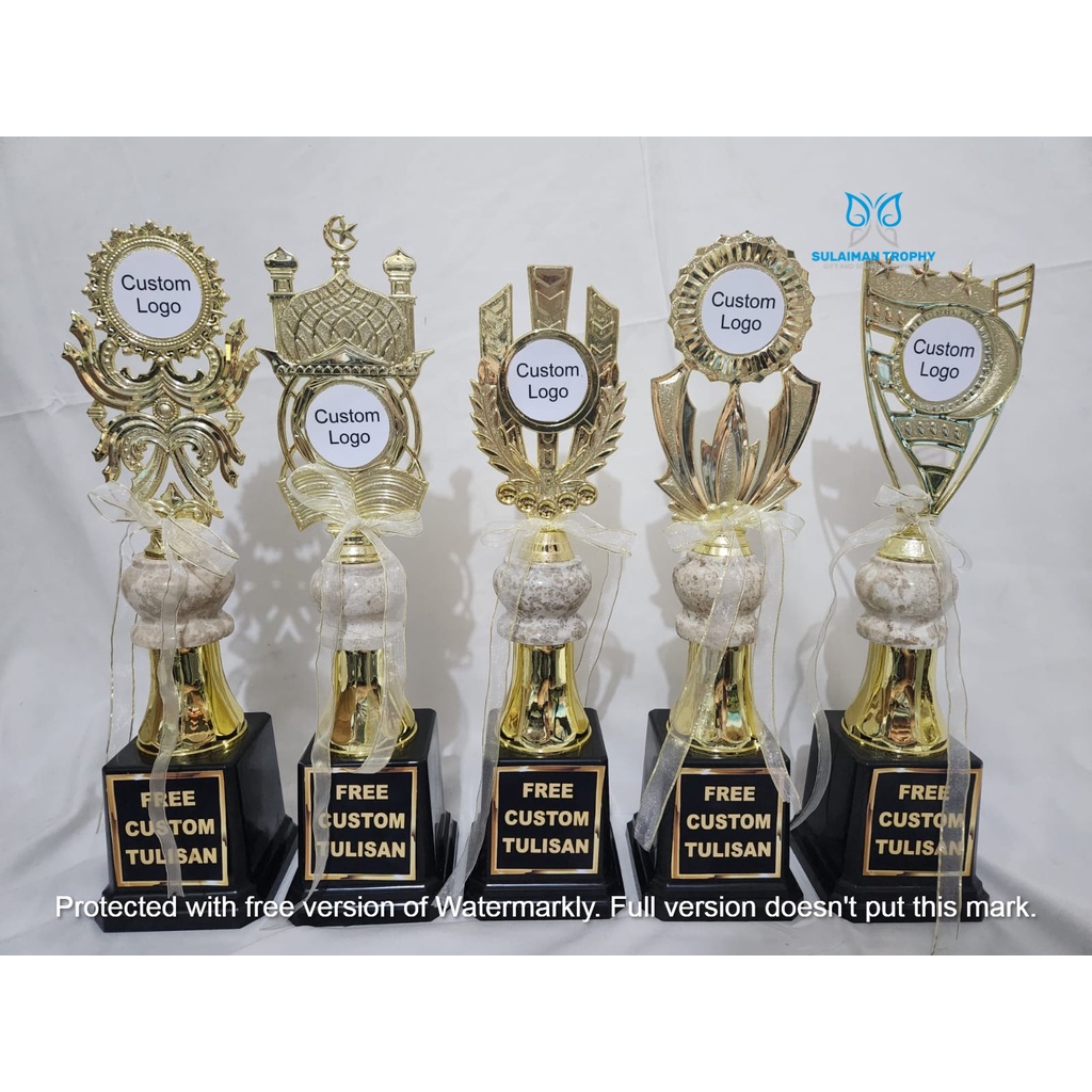 Jual Piala / Trophy Murah Tsuki Marmer SATUAN dengan tulisan pita logo ...