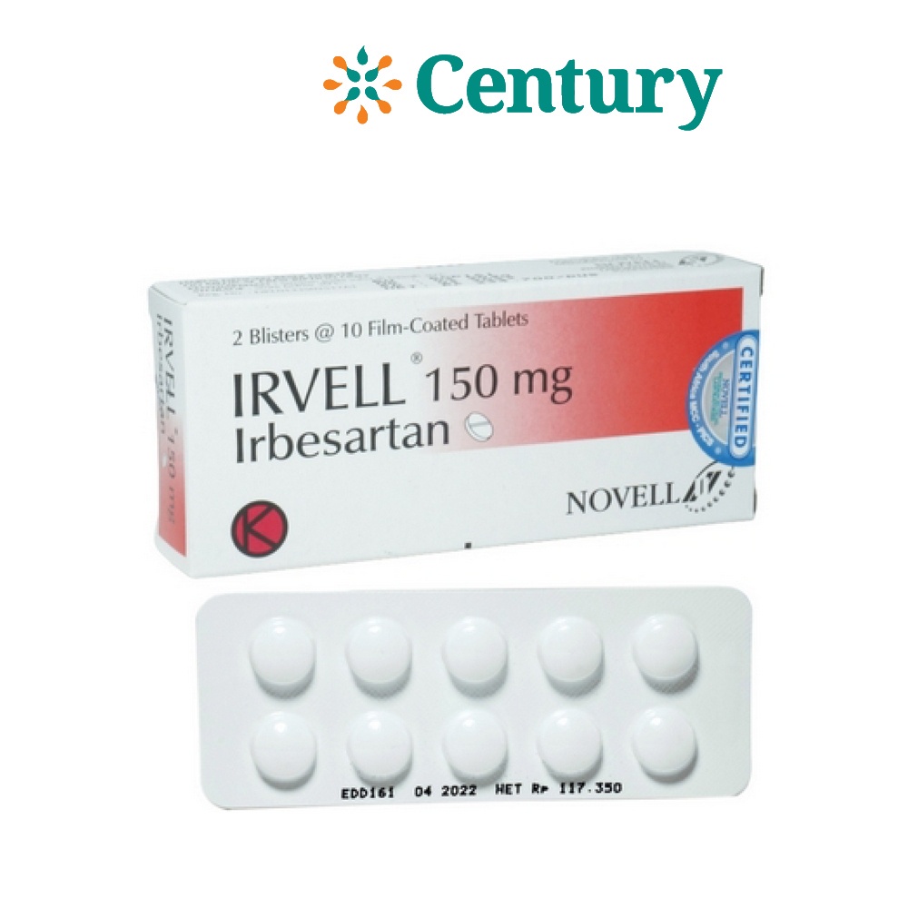 Jual IRVEL 150 MG/IRBESARTAN 150 MG/OBAT ANTI HIPERTENSI/DARAH TINGGI ...