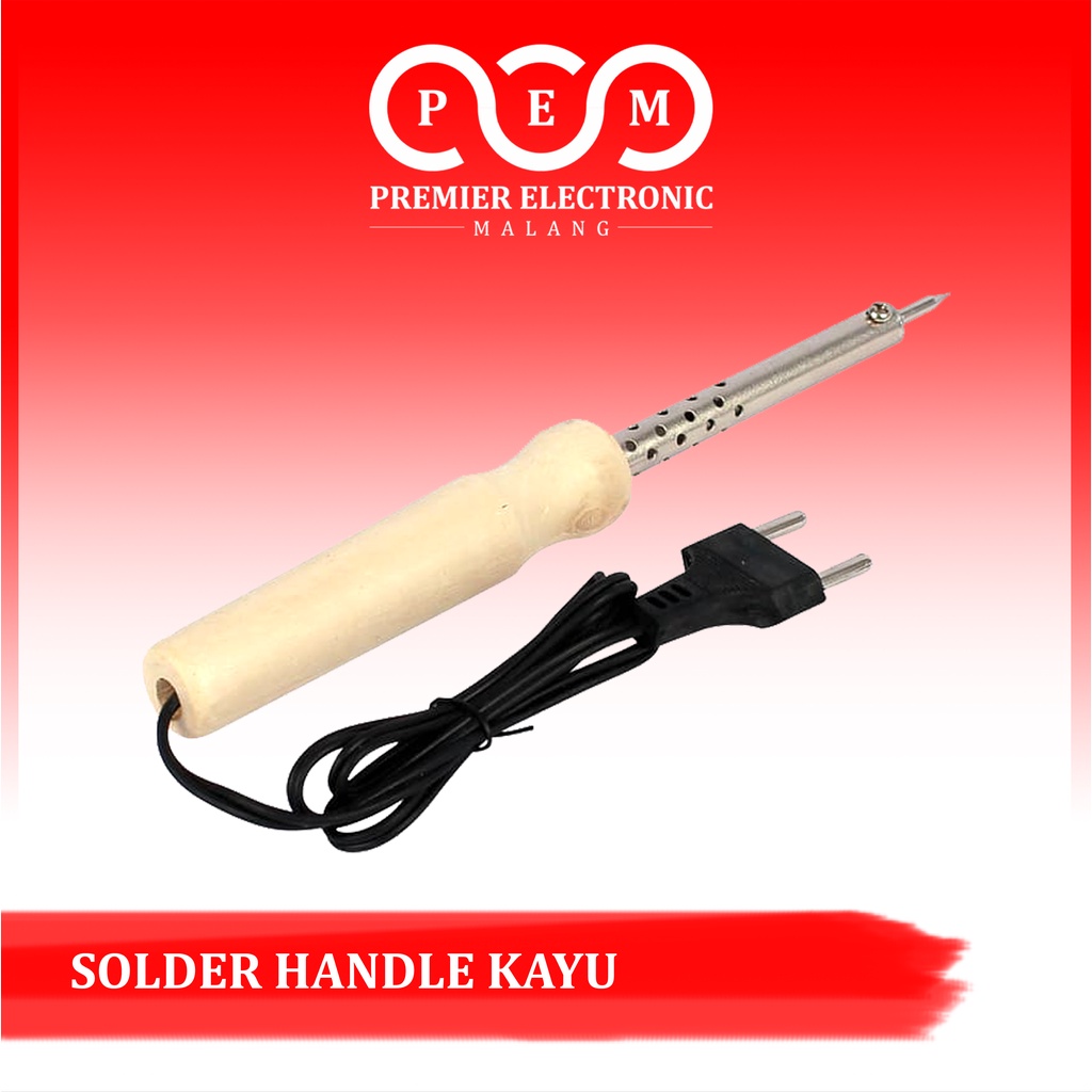 Jual Solder 40 Watt Soldering Iron 40W Solder Gagang Kayu 40 Watt ...