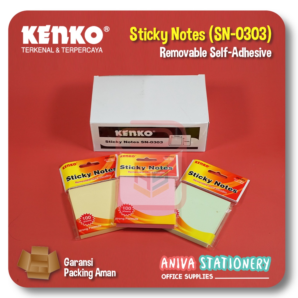 Jual KENKO STICKY NOTES SN-0303 RIMENDER BUKU DIARY MEMO KERTAS TEMPEL ...