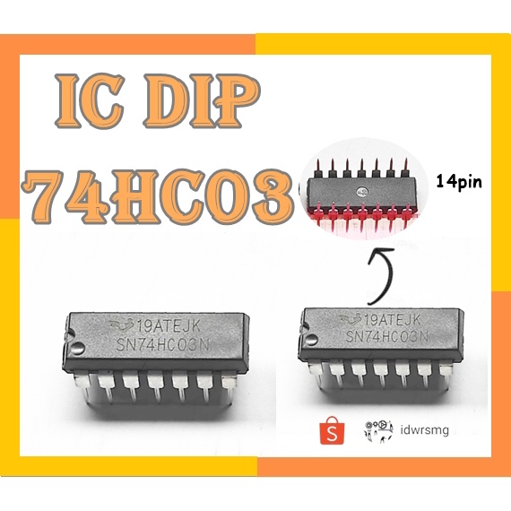 Jual 74HC03 DIP IC 7403 quad 2-input NAND gate 74hc03 74HC03N dip | Shopee Indonesia