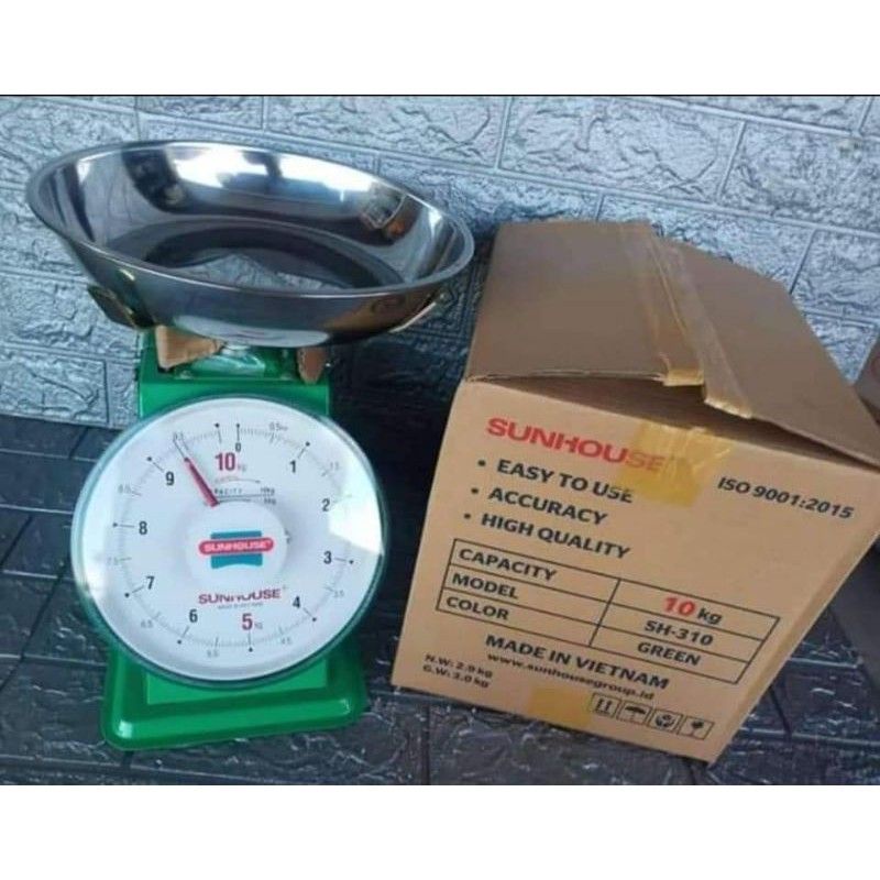 Jual Timbangan Vietnam 10 kg Hijau Besi Sunhouse Dial Spring Scale SH ...
