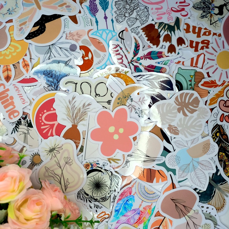 Jual Sticker Pack Boho Aesthetic Waterproof Hiasan Laptop Botol Tumbler ...