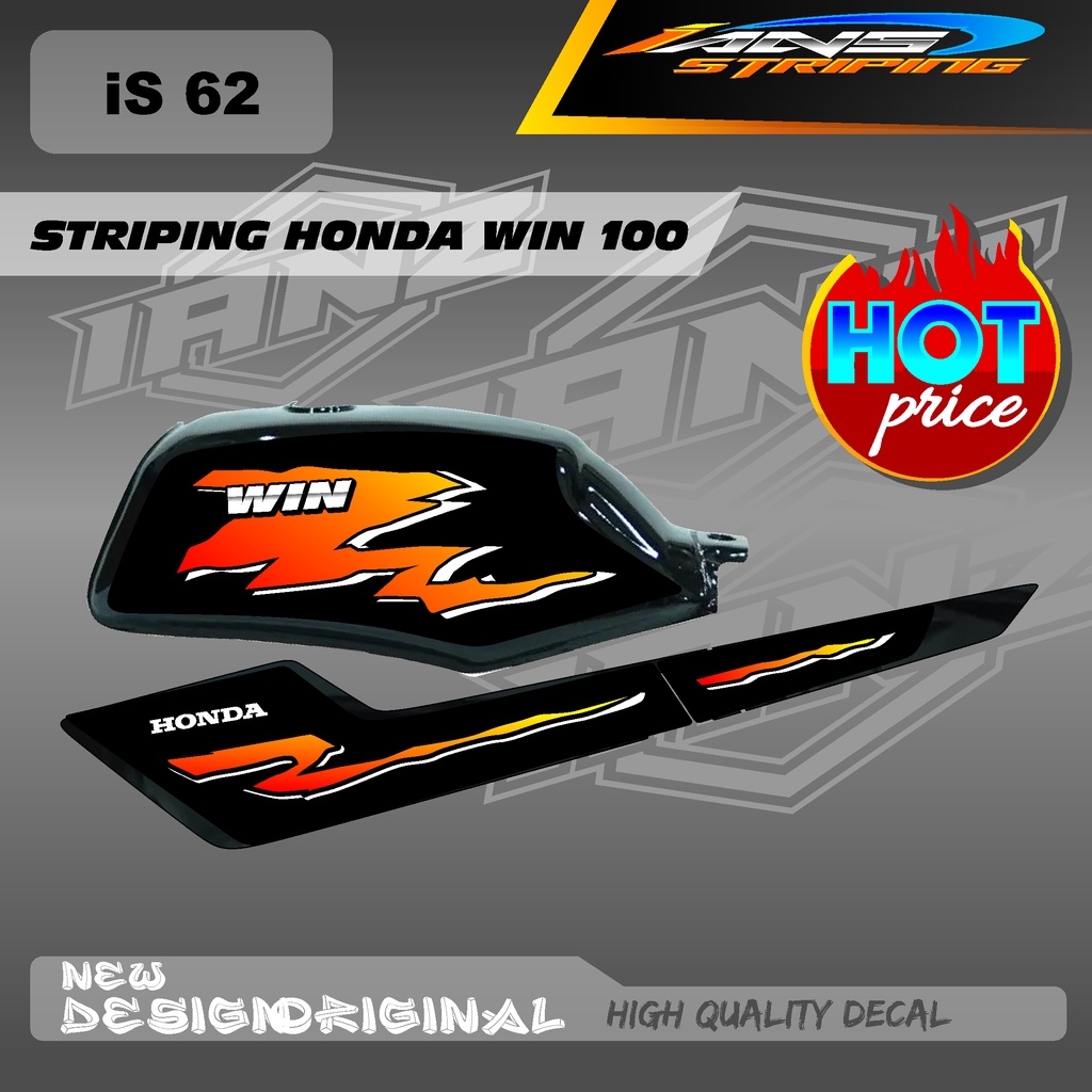Jual DECAL STRIPING BODY + TANGKI WIN100 CUSTOM HOLOGRAM / NON HOLOGRAM ...