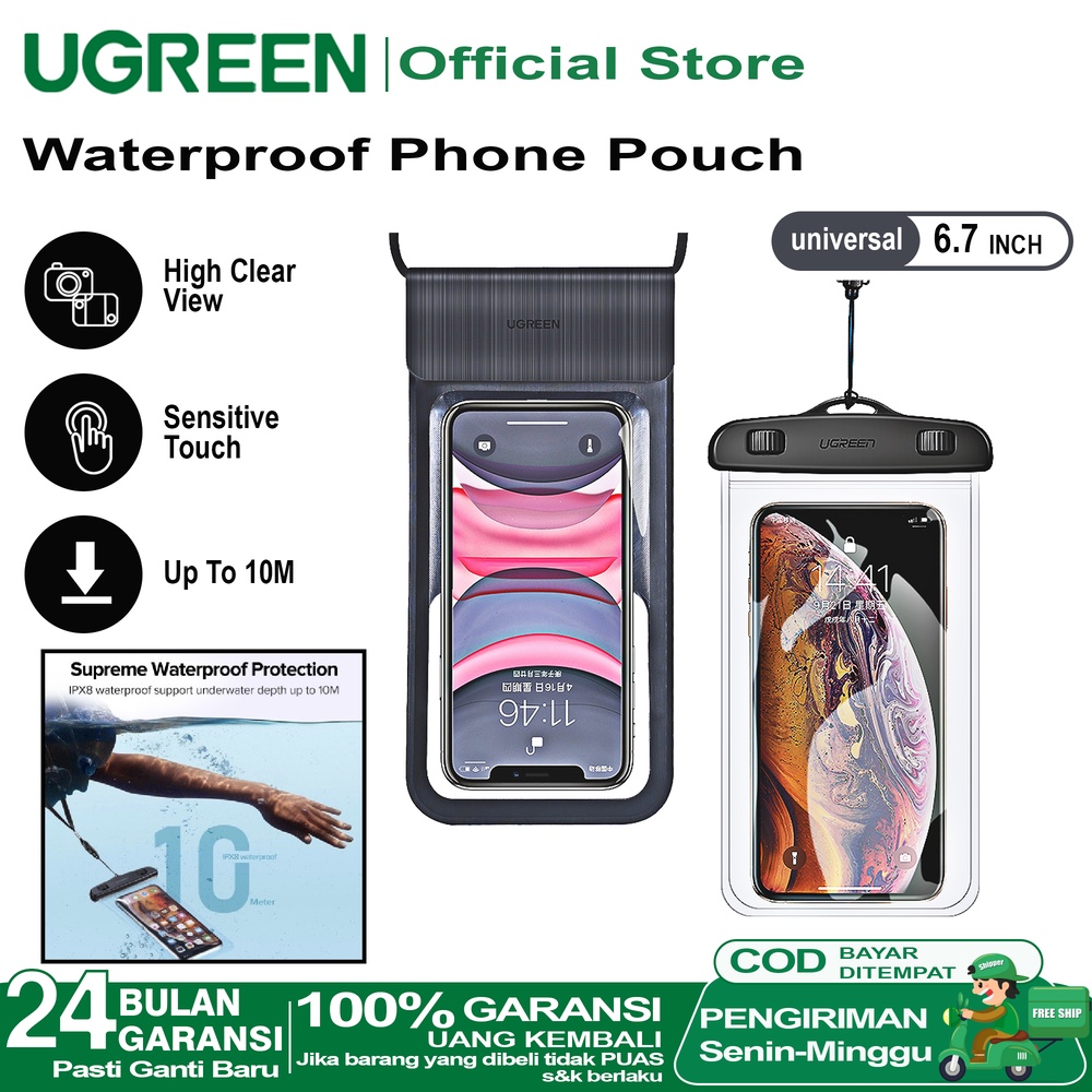 Jual UGREEN Sarung HP Anti Air Waterproof Pelindung HP Universal ...