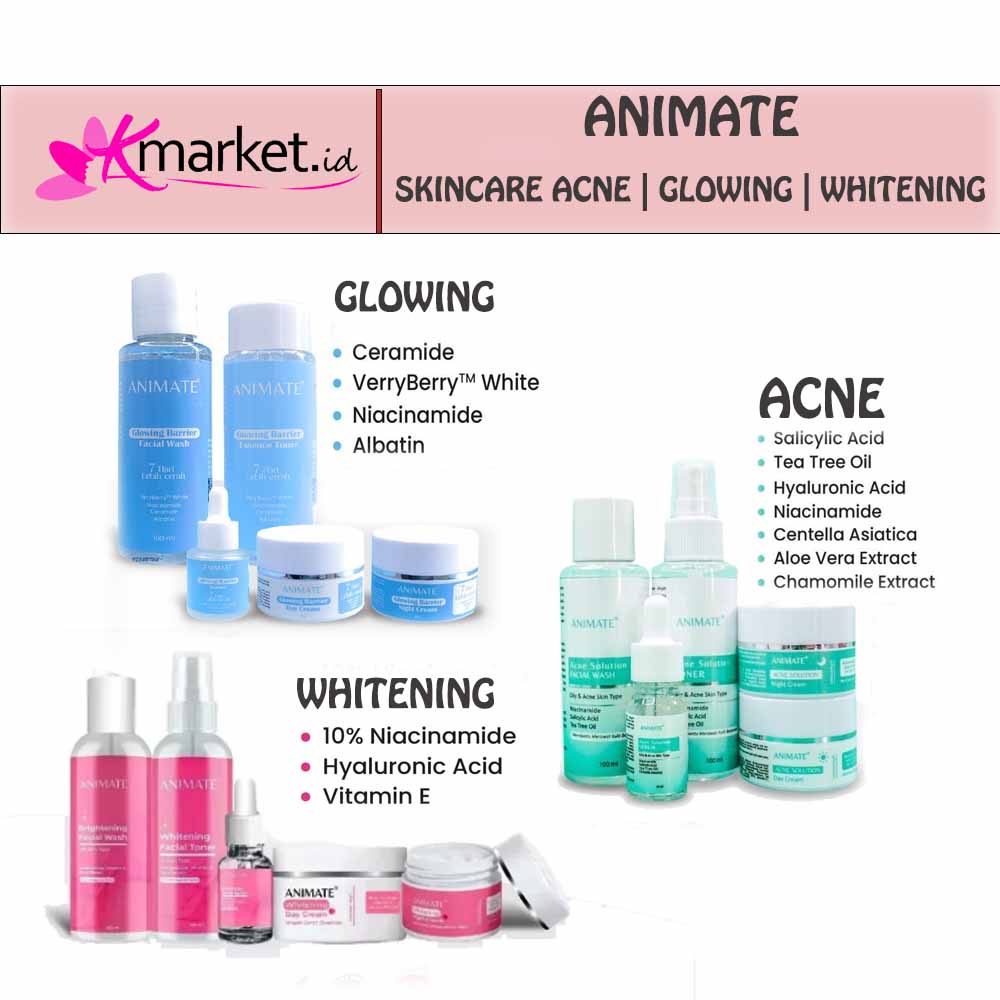 Jual ANIMATE SKINCARE Acne Solution | Glowing Barrier | Whitening ... Jual ANIMATE SKINCARE Acne Solution | Glowing Barrier | Whitening ...