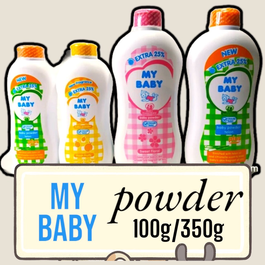 Jual MY BABY POWDER 100gr+25 gr / MyBaby Bedak Anak | Shopee Indonesia