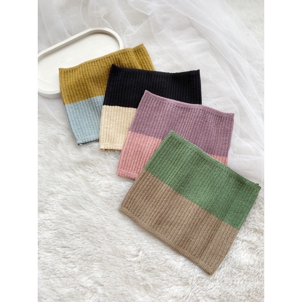 Jual INNER CIPUT RAJUT PREMIUM TWOTONE SALUR VOL.2 (BEBAS PILIH WARNA ...