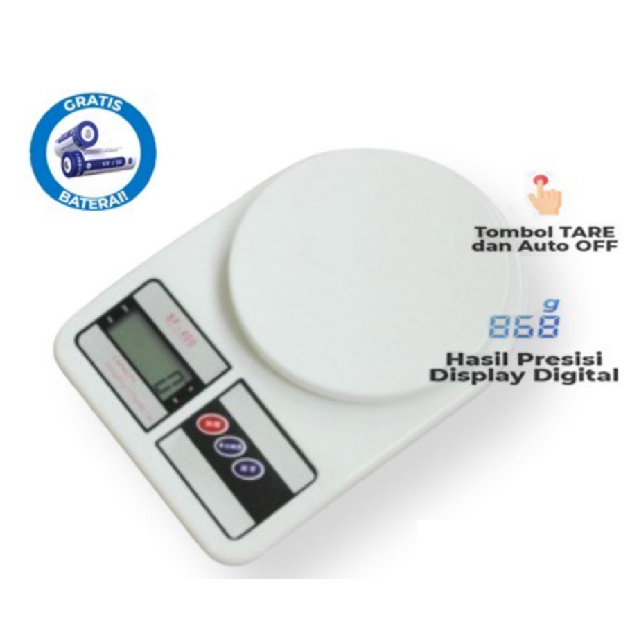 Jual Timbangan Mangkok Digital / Timbangan Kue Digital / Timbangan Mangkok Mangkuk 5kg + Baterai ...