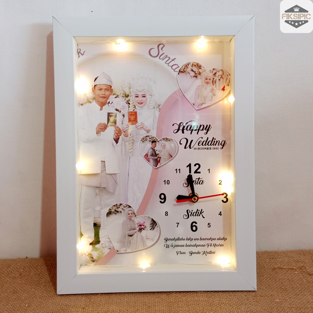 Jual Kado Ulang Tahun Cewek - Jam Dinding Custom - Kado Pernikahan ...