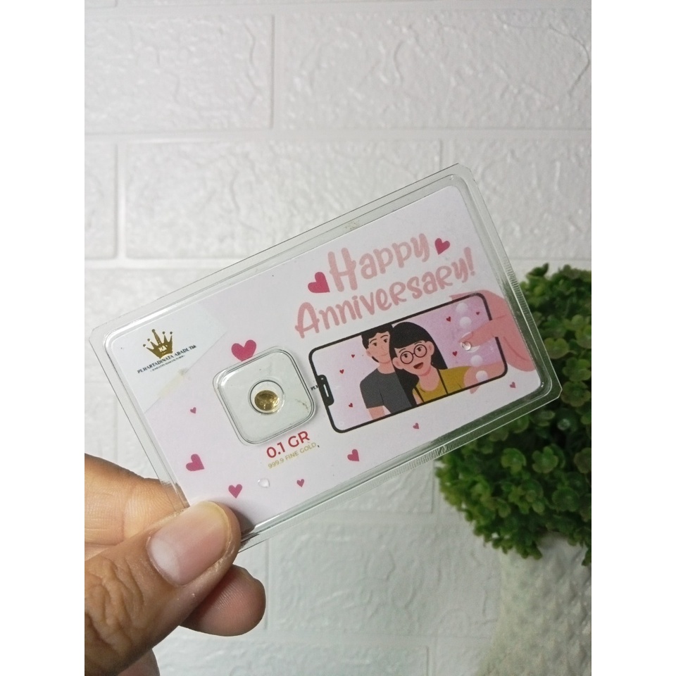 Jual Hartadinata Abadi 0,1 gram Gift Series Happy Anniversary Logam ...