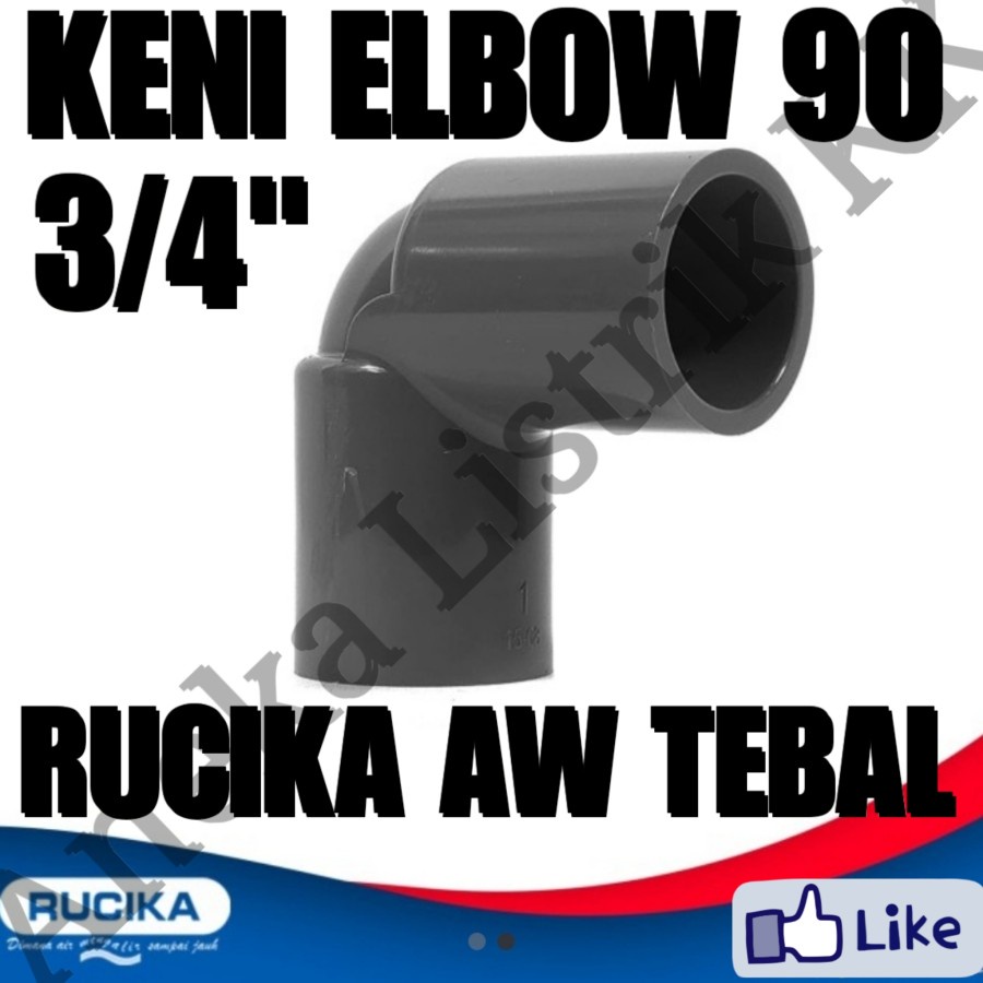 Jual RUCIKA SAMBUNGAN KENI 3/4" KNEE 3/4INCH KNIE 3/4 INCH ELBOW 90 AW ...