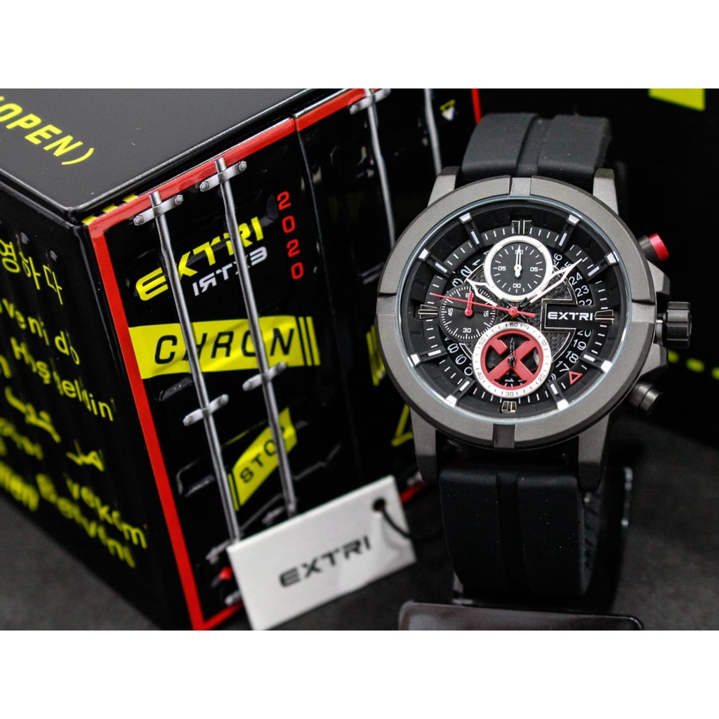 Jual Extri Watch Original X6064 Chronograph Bergaransi 1 Tahun | Shopee Indonesia