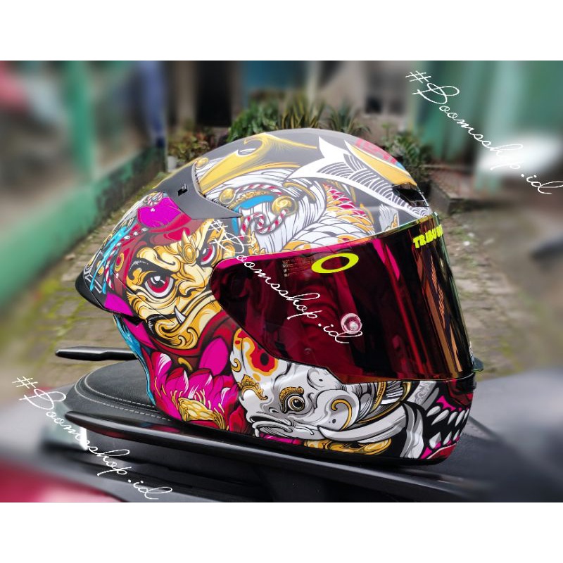 Jual helm kyt ttc Matt repn wd demon samurai | Shopee Indonesia