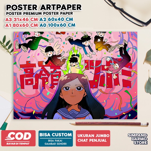 Jual Poster Mob Psycho 100 Shigeo Kageyama Katsuya Ekubo Tome Tenga ...