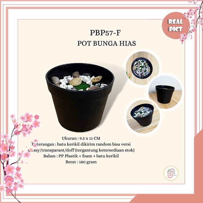 Jual UNICO Pot Bunga Hitam Hias Pot Tanaman Hias Pot Bunga Tanaman Hias ...