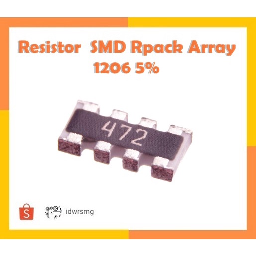 Jual 10pcs Resistor SMD Rpack Array 1206 5% 4K7 | Shopee Indonesia