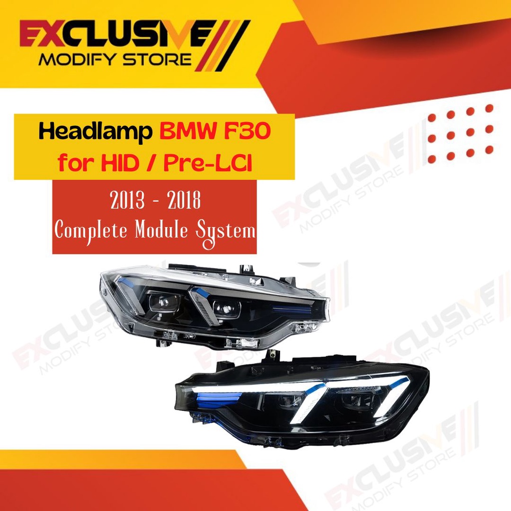 Jual HEAD LAMP BMW F30 LASER HEADLIGHTS COMPLETE MODULE ECU SYSTEM ...