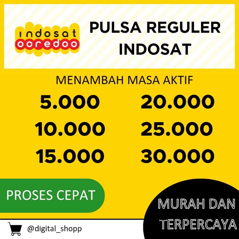 Jual Pulsa Indosat murah 5k 10k 12k 15k 20k 25k 30k Pulsa m3 dan ...