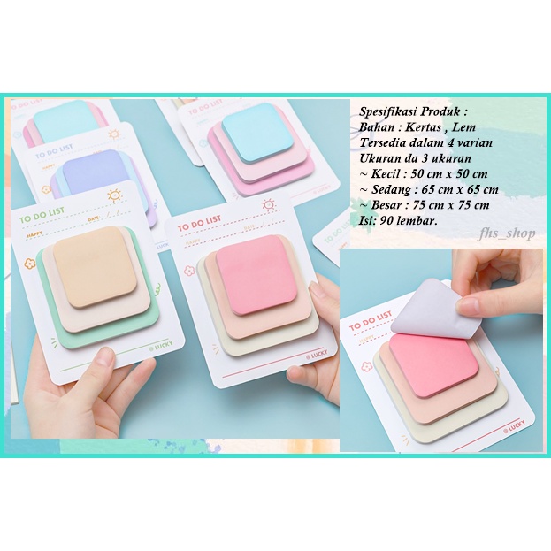 Jual 90 Lembar Sticky Notes Warna Memo Tempel Sticky Notes Aesthetic ...