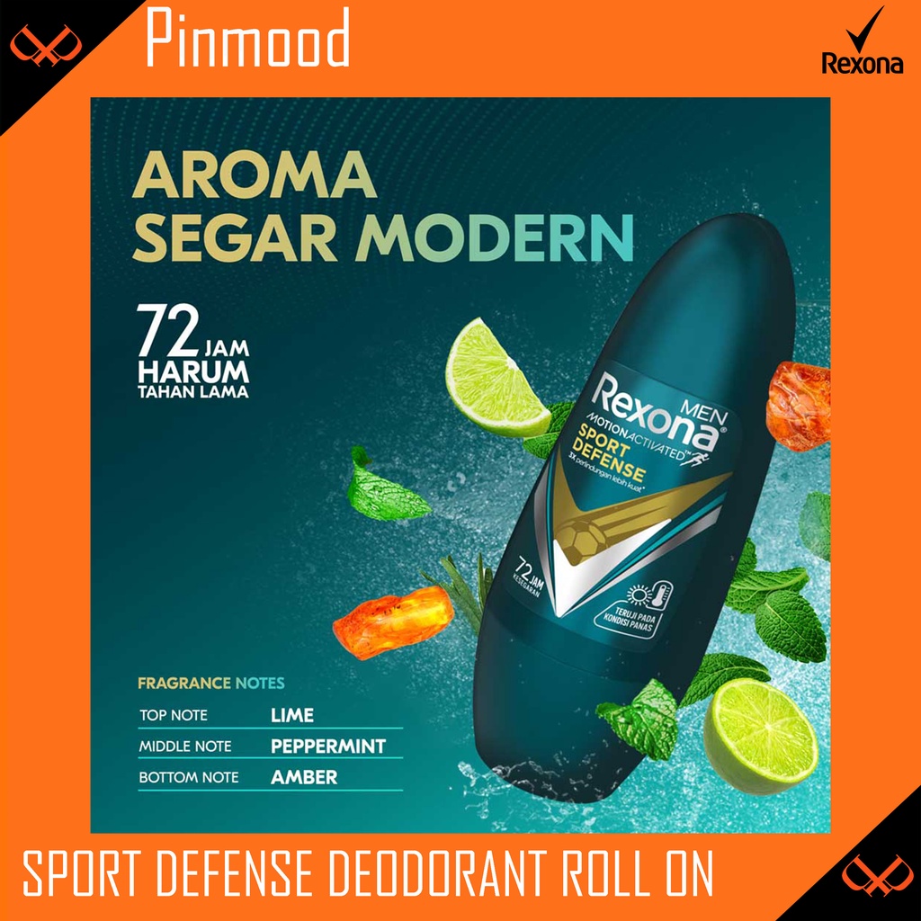 Jual REXONA MEN DEODORANT ROLL ON [ 45 ML ] DEODORAN ANTIPERSPIRANT MOTION ACTIVATED SPORT ...