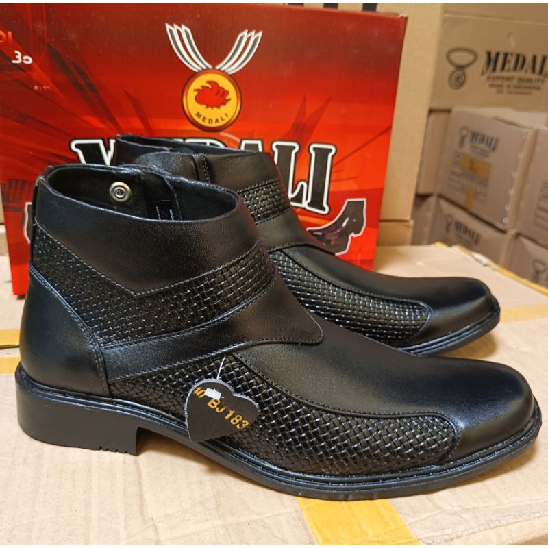 Jual Sepatu Kulit Pria PDH Booth Sepatu Polri TNI Security Sepatu kerja ...