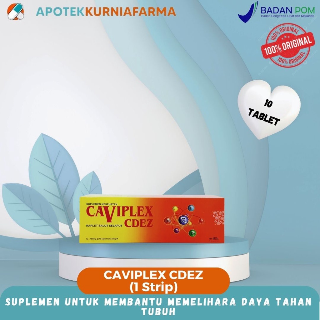 Jual Caviplex Multivitamin Mineral CDEZ per Strip 10 Kaplet Original ...