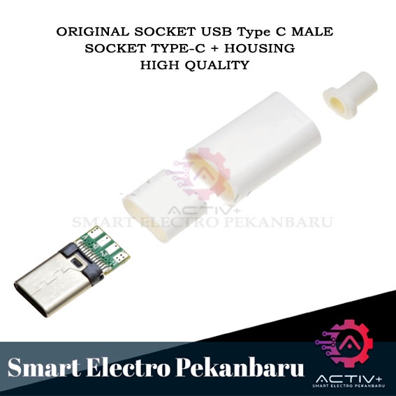 Jual ORIGINAL SOCKET TYPE-C + HOUSING / CASING USB 3.1 Tipe C Kosong ...