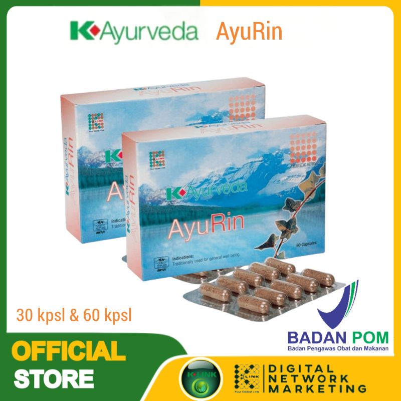 Jual K-AYURVEDA AYURIN ORIGINAL KAPSUL UNTUK MASALAH BATU GINJAL ...