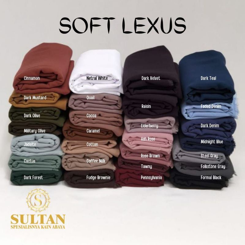 Jual Kain Sultan Soft Lexina anti UV || Soft Lexus 'nama lama' || Harga ...