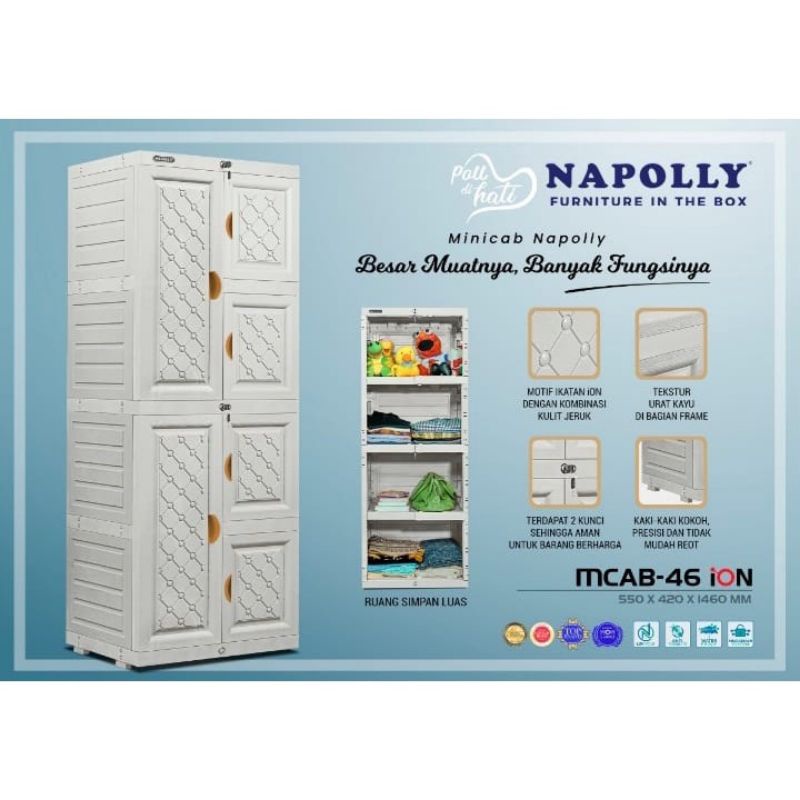 Jual lemari plastik Napolly Mcab 46 ion(tk) | Shopee Indonesia