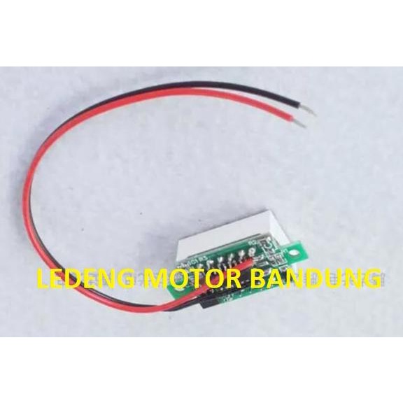 Jual Voltmeter Mini Digital Led Tanpa Frame alat ukur tegangan arus aki ...