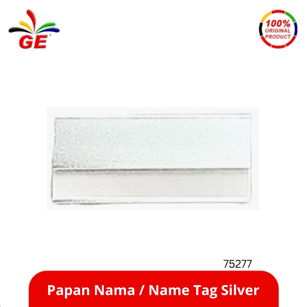 Jual GE - Papan Nama / Name Tag Silver 75277 | Shopee Indonesia