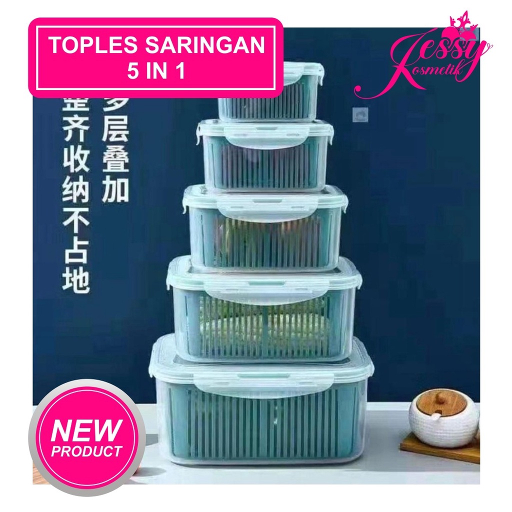 Jual [2000gr] H306 | TOPLES SARINGAN 5IN1 / SEAL PACK SUSUN 5 CONTAINER ...