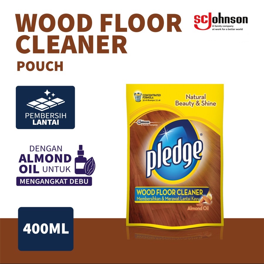 Jual Pledge WOOD FLOOR CLEANER Pouch 400mL Pembersih Pengkilap Lantai ...