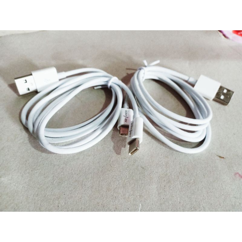 Jual KABEL CHARGER ANDROID USB ADVANCE TIPE C 1 METER | Shopee Indonesia