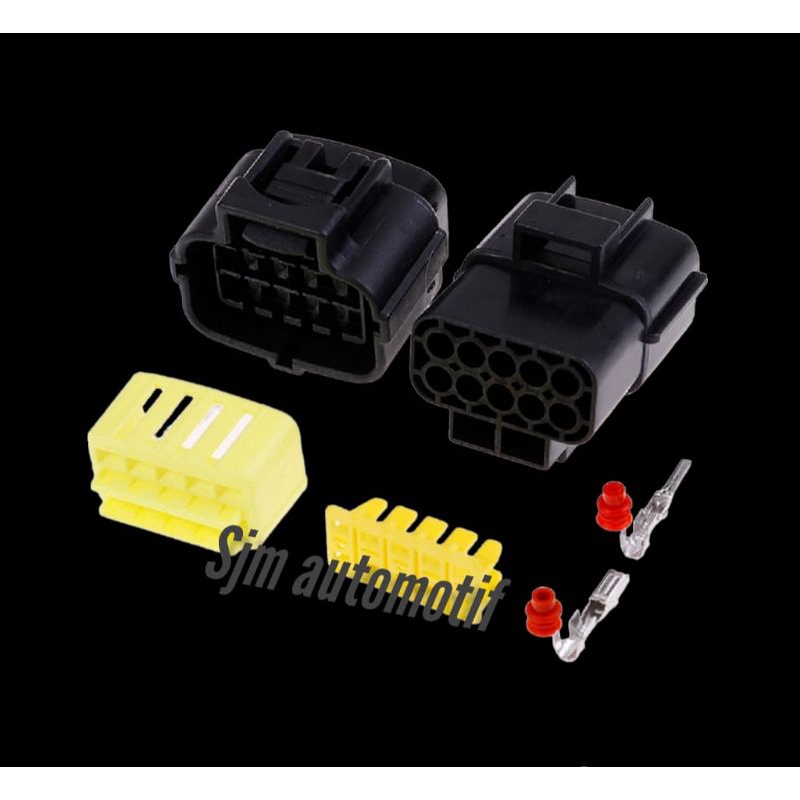 Jual socket kabel 10 pin male female waterproof konektor cable motor ...
