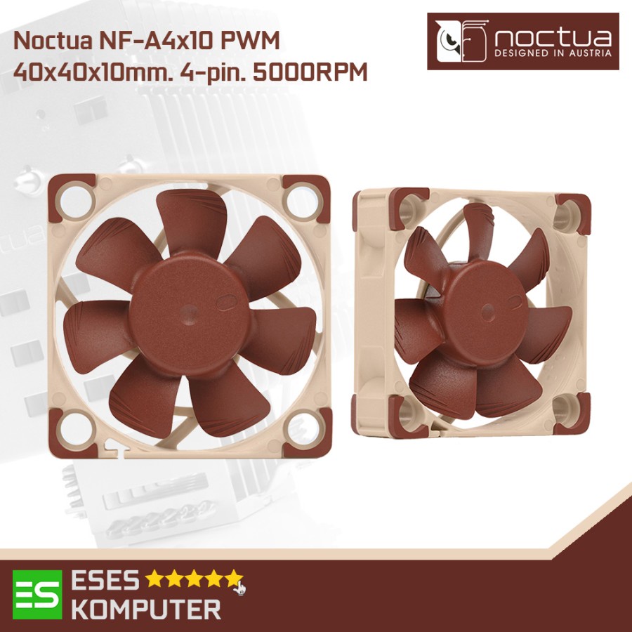 Jual Fan Noctua NF-A4X10 PWM | 4CM 40MM SLIM | 5000RPM | Shopee Indonesia