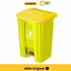 Jual Krisbow 45Liter Tempat Sampah Outdoor Pedal Kuning | Shopee Indonesia