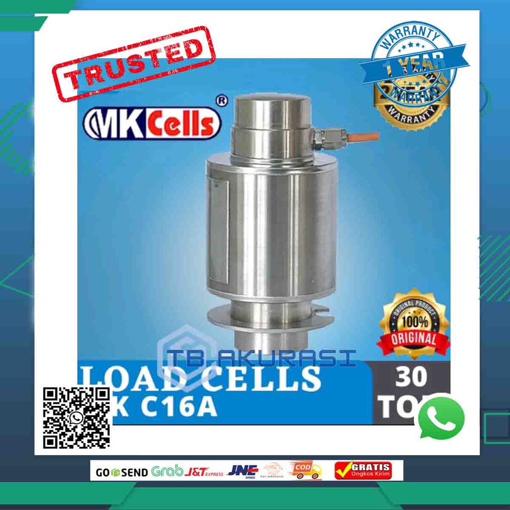 Jual LOAD CELL COMPRESSION MK- CELL C16A 30 TON New Original Garansi | Shopee Indonesia
