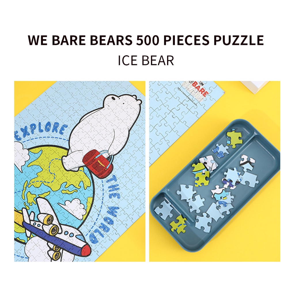 Jual MINISO - Puzzle We Bare Bears 500pcs Mainan Puzzle Mainan Anak ...