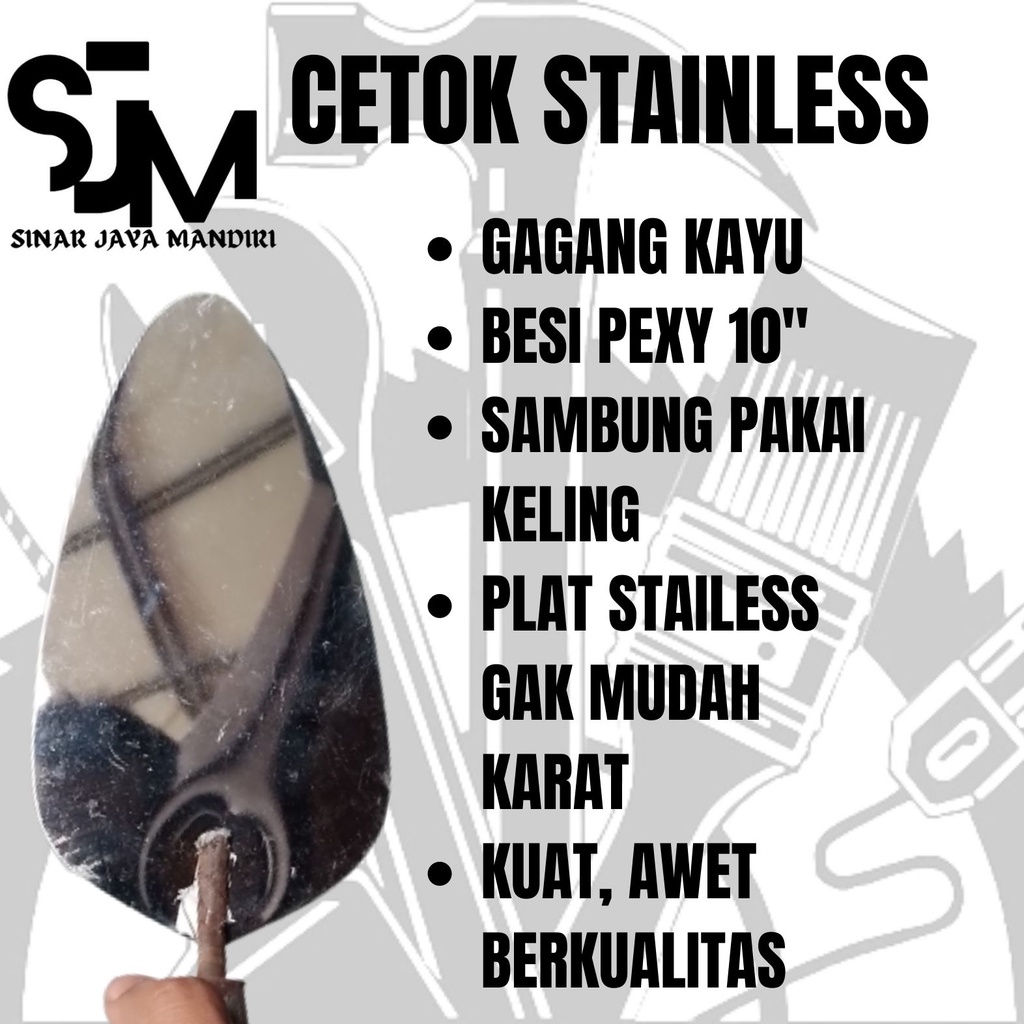 Jual CETOK ATAU SENDOK SEMEN STAINLESS ASLI BULAT/ SETOK STAINLESS ...