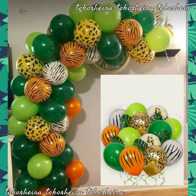 Jual Balon Latex Motif Loreng Leopard Cakar Macan Jerapah Zebra Jungle ...